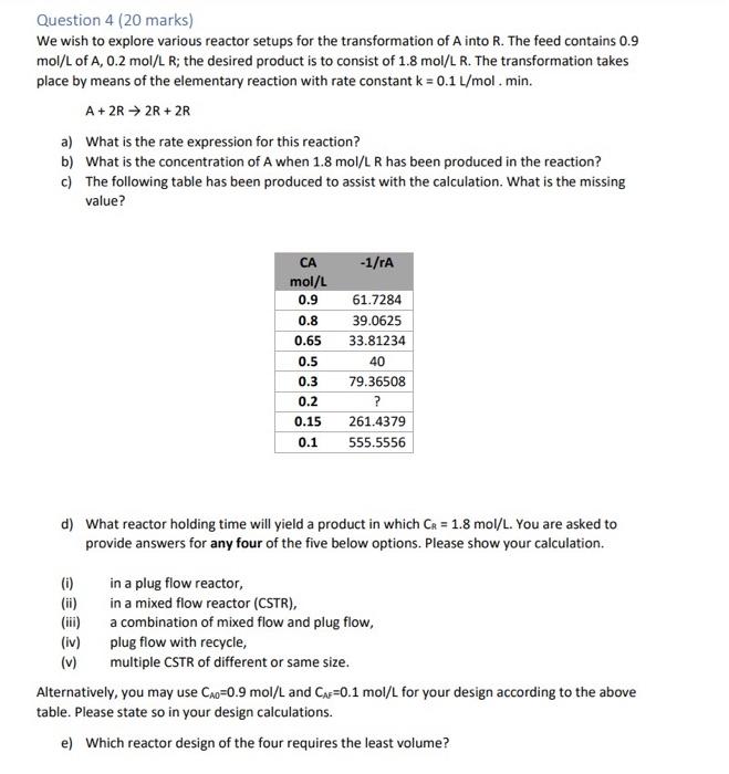 [Solved]: Question 4 (20 marks) We wish to explore various