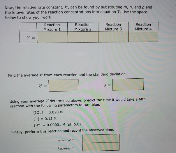 Solved using the data given and the relative rate equation | Chegg.com