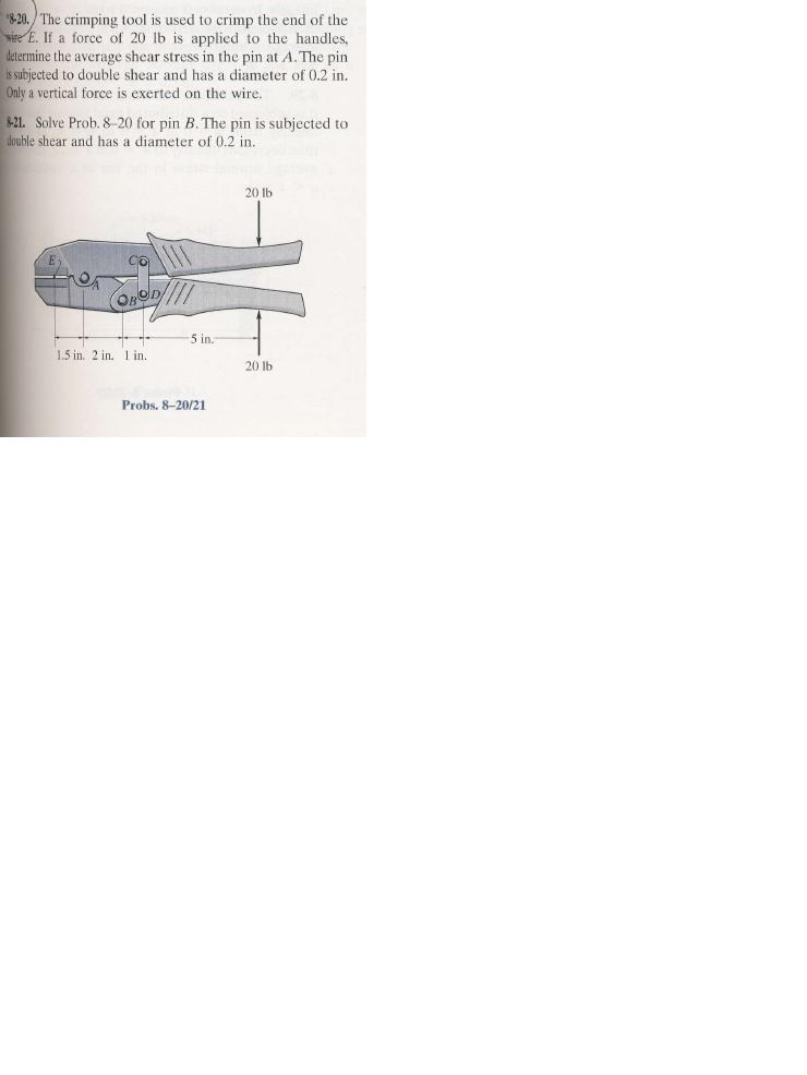 Solved The crimping tool is used to crimp the end of the | Chegg.com