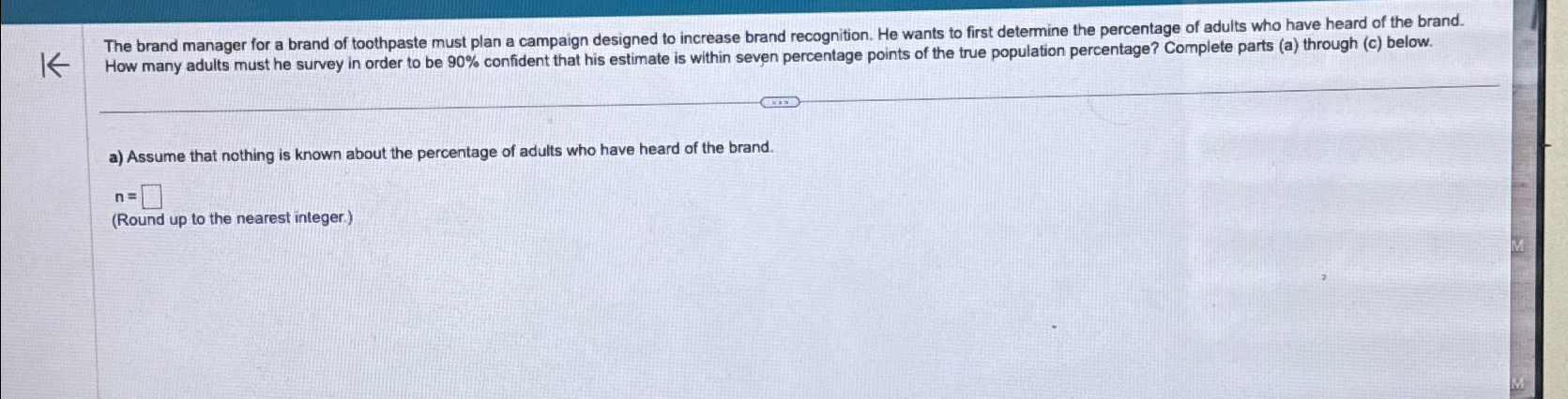 Solved a) ﻿Assume that nothing is known about the percentage | Chegg.com