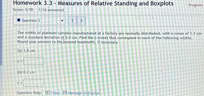 Solved Homework 3 3 Measures Of Relative Standing And
