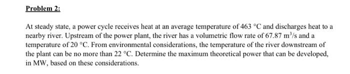 Solved At steady state, a power cycle receives heat at an | Chegg.com