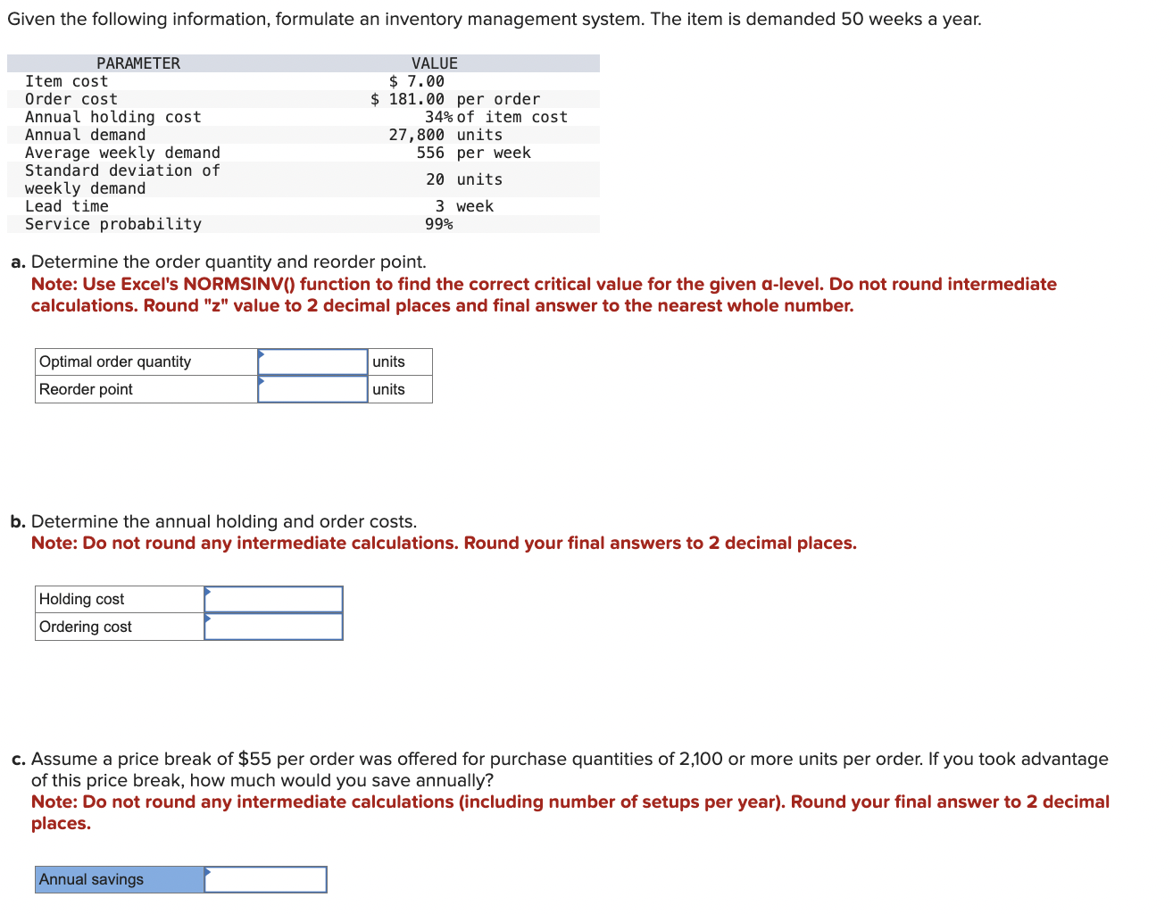 Solved Given the following information, formulate an | Chegg.com