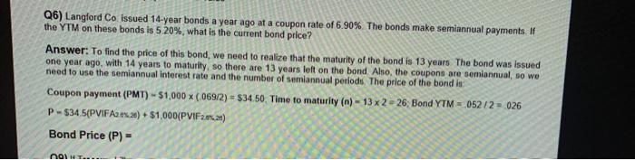 Solved answer clearly with formulas and avoid using | Chegg.com