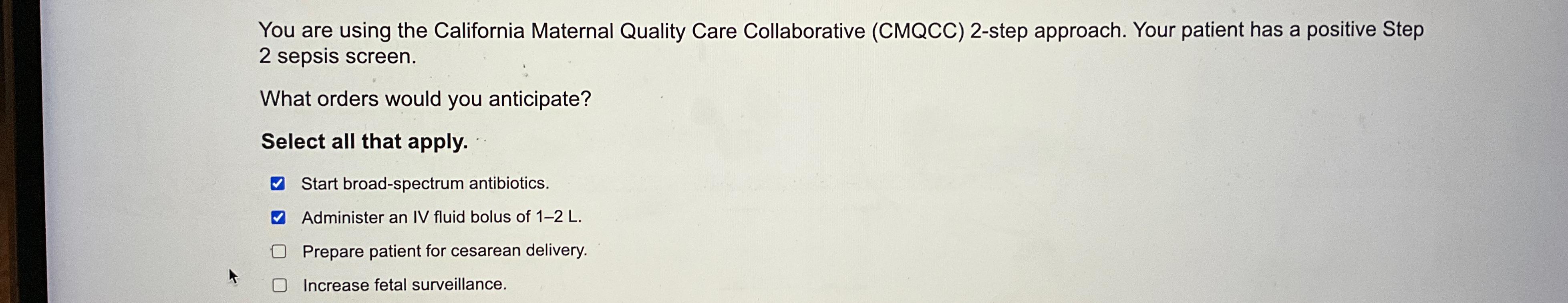Solved You are using the California Maternal Quality Care | Chegg.com