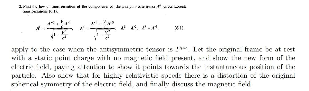 Solved 2. Find the law of transformation of the components | Chegg.com