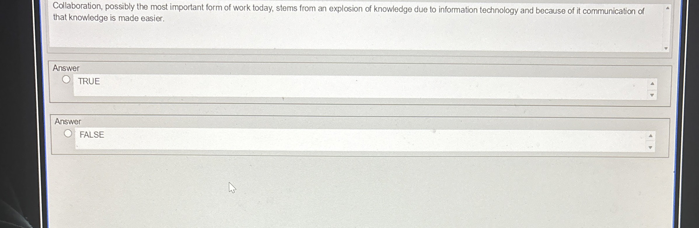 Solved Collaboration, possibly the most important form of | Chegg.com