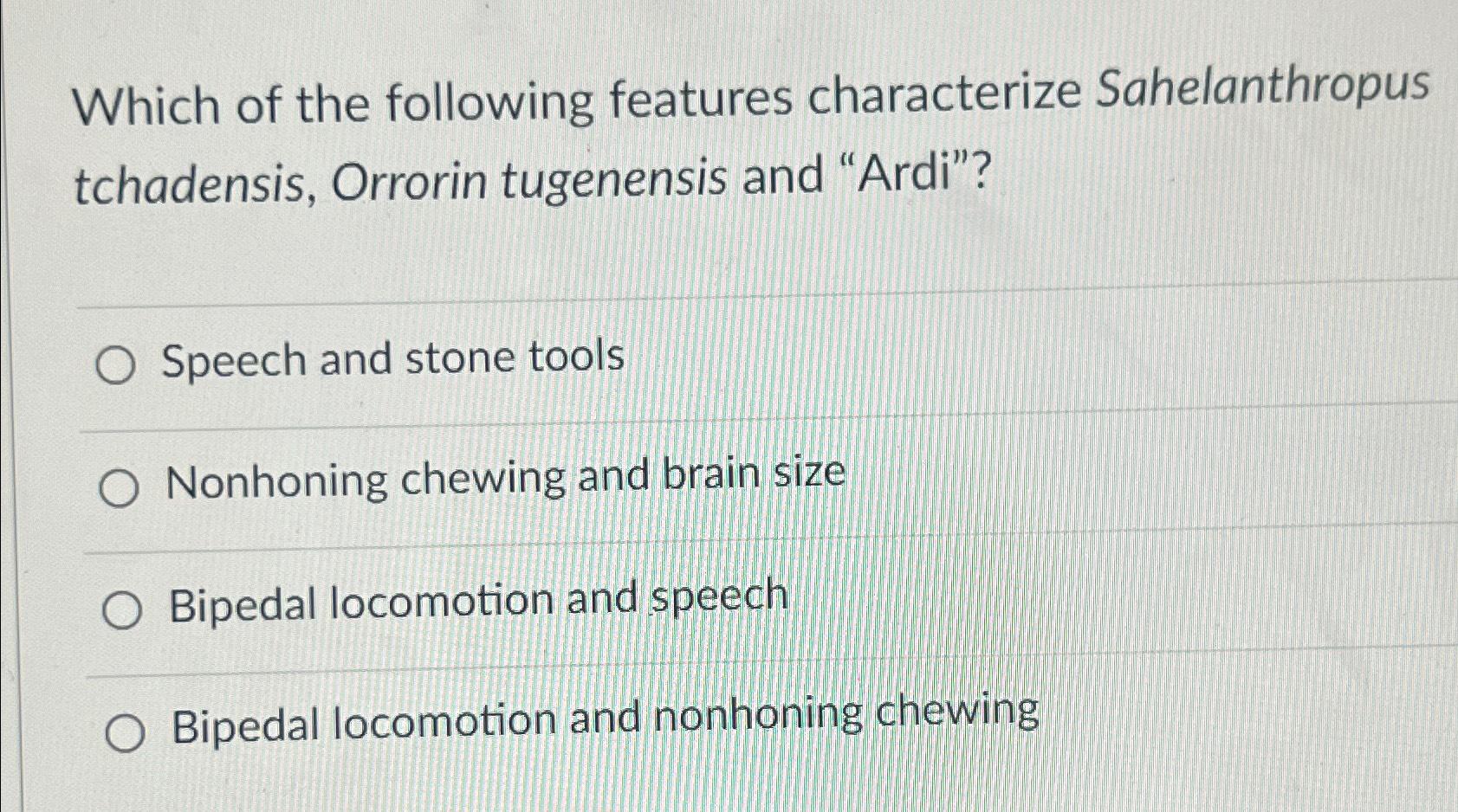 Solved Which of the following features characterize | Chegg.com