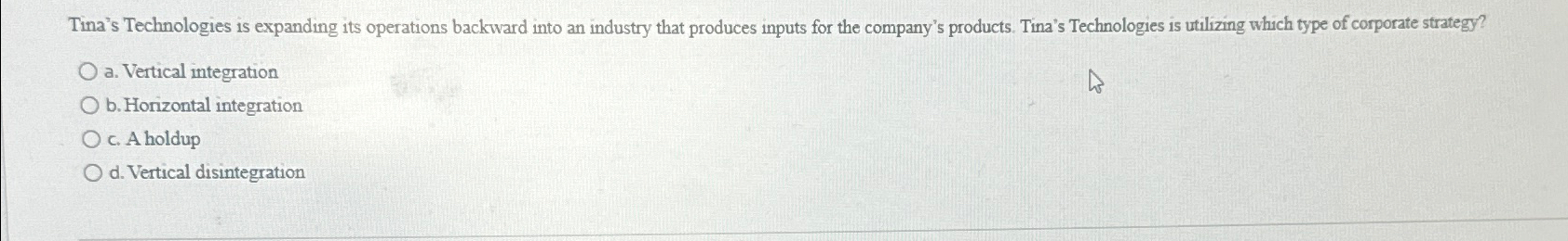 Solved Tina's Technologies is expanding its operations | Chegg.com