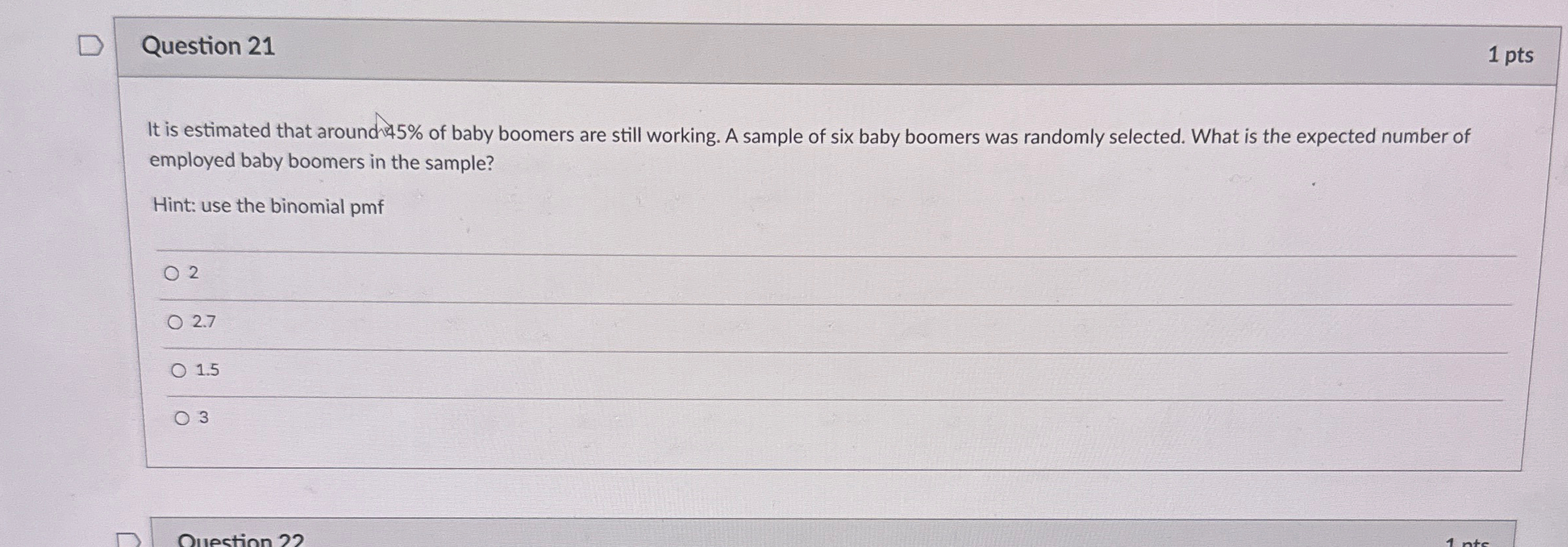 Solved Question 211 ﻿ptsIt is estimated that around 45% ﻿of | Chegg.com
