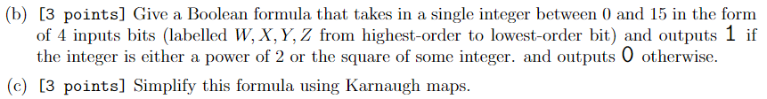 Solved Give a Boolean formula that takes in a single integer | Chegg.com
