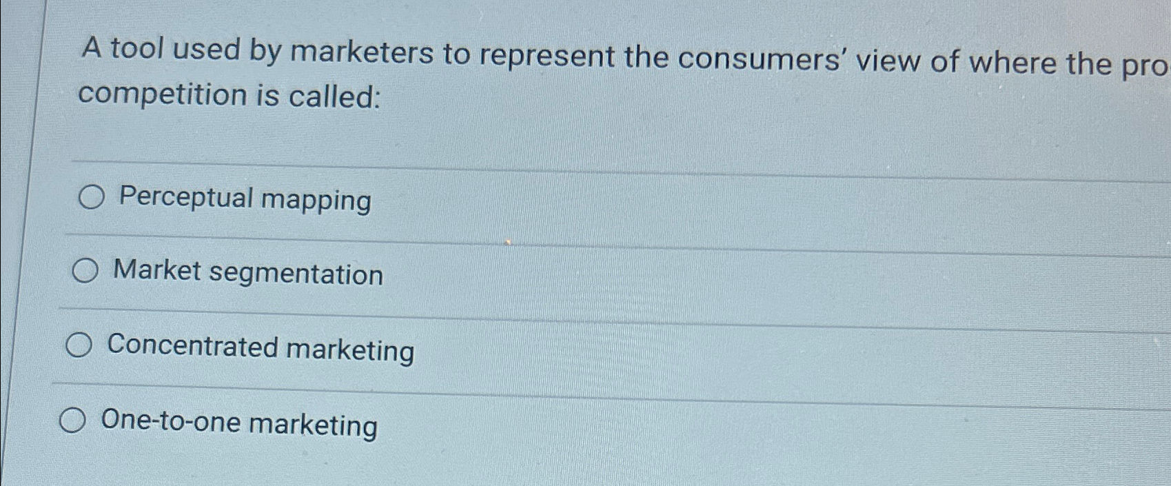Solved A tool used by marketers to represent the consumers' | Chegg.com