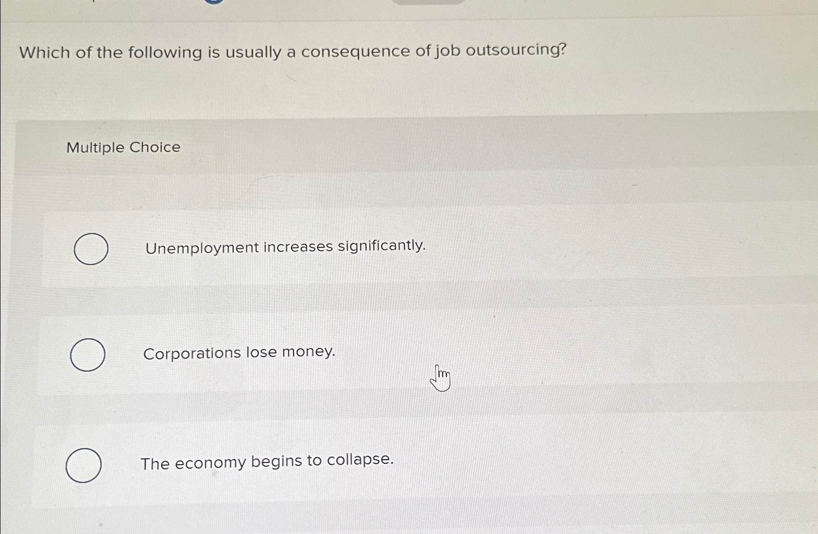 Solved Which of the following is usually a consequence of | Chegg.com