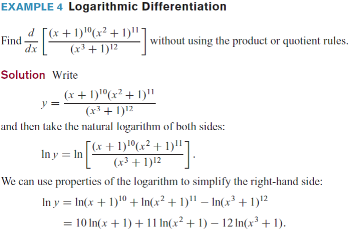 Solved: Use logarithmic differentiation to find dy / dx. ... | Chegg.com