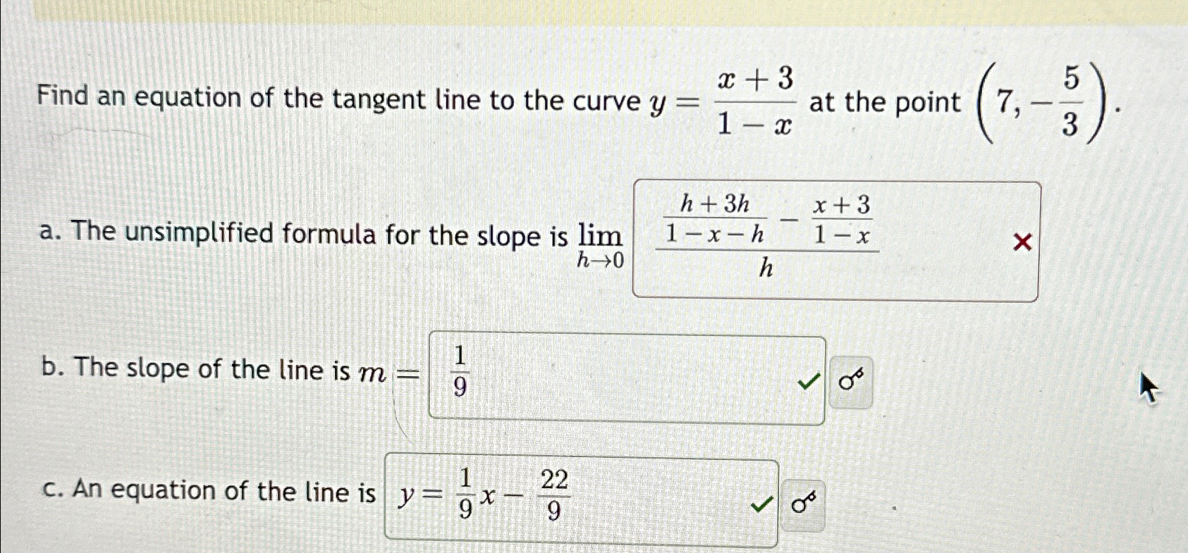 Solved Find an equation of the tangent line to the curve | Chegg.com