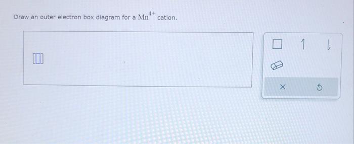 Solved Draw an outer electron box diagram for a Mn4+ cation. | Chegg.com