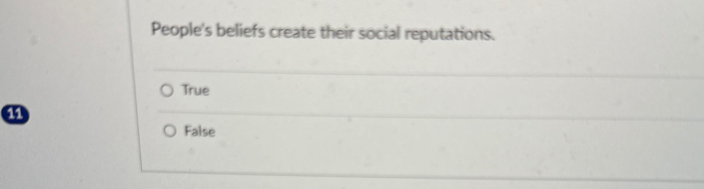 Solved People's beliefs create their social | Chegg.com