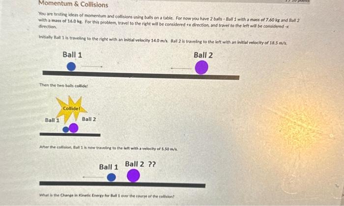 Solved Momentum \& Collisions You are testing ideas of | Chegg.com