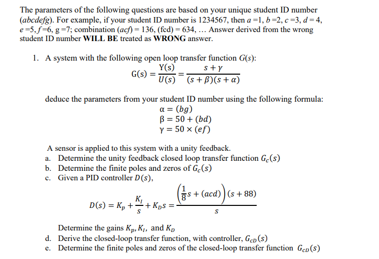 Solved The parameters of the following questions are based | Chegg.com