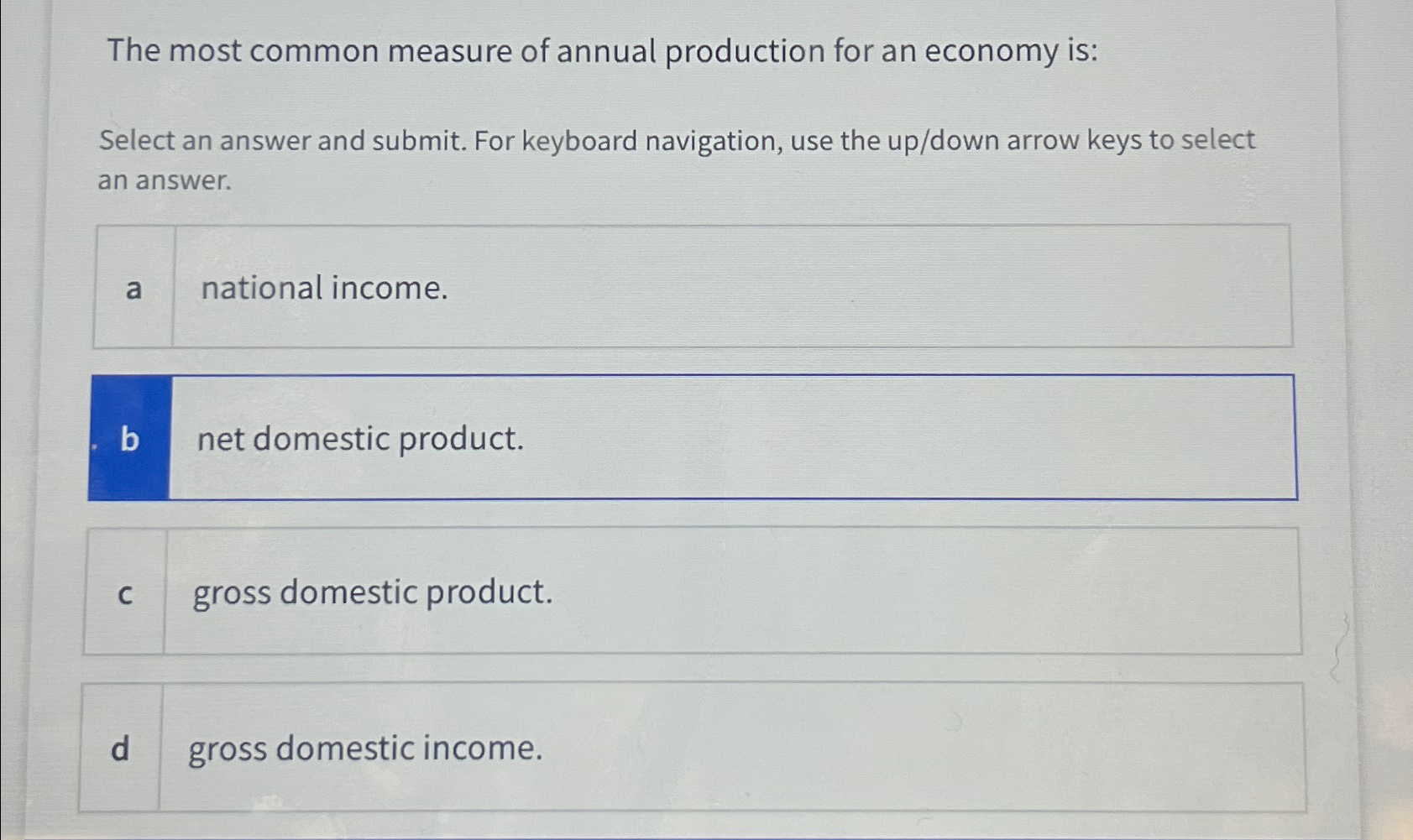 Solved The most common measure of annual production for an | Chegg.com
