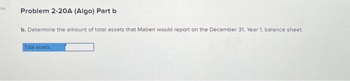 Solved Required information Problem 2-20A (Algo) Showing how | Chegg.com