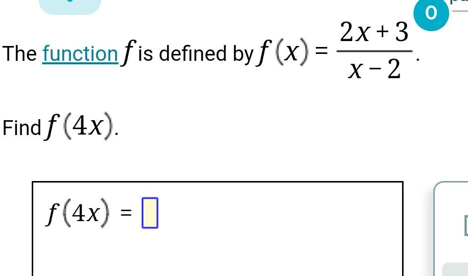 Solved The function f is defined by f(x)=x−22x+3. Find | Chegg.com
