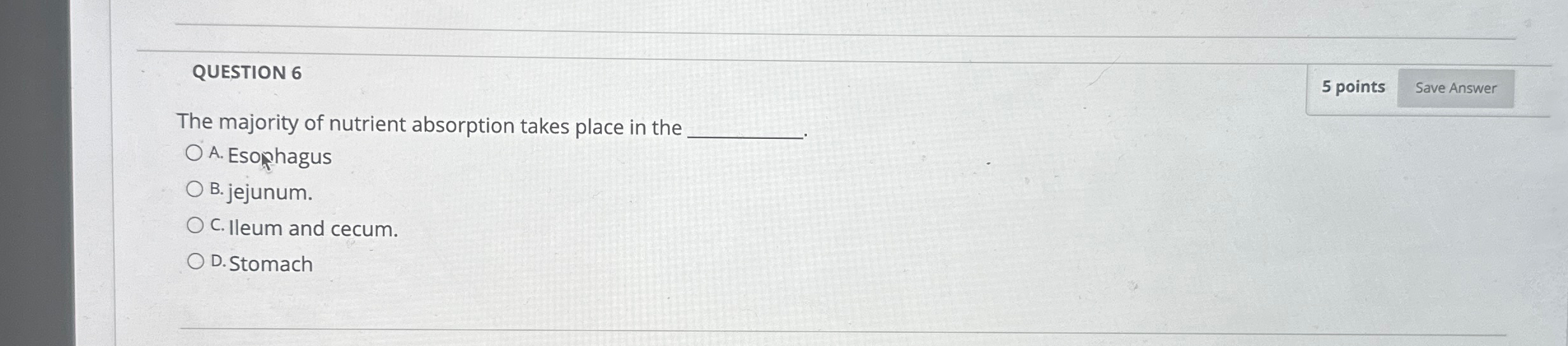 Solved QUESTION 65 ﻿pointsThe majority of nutrient | Chegg.com
