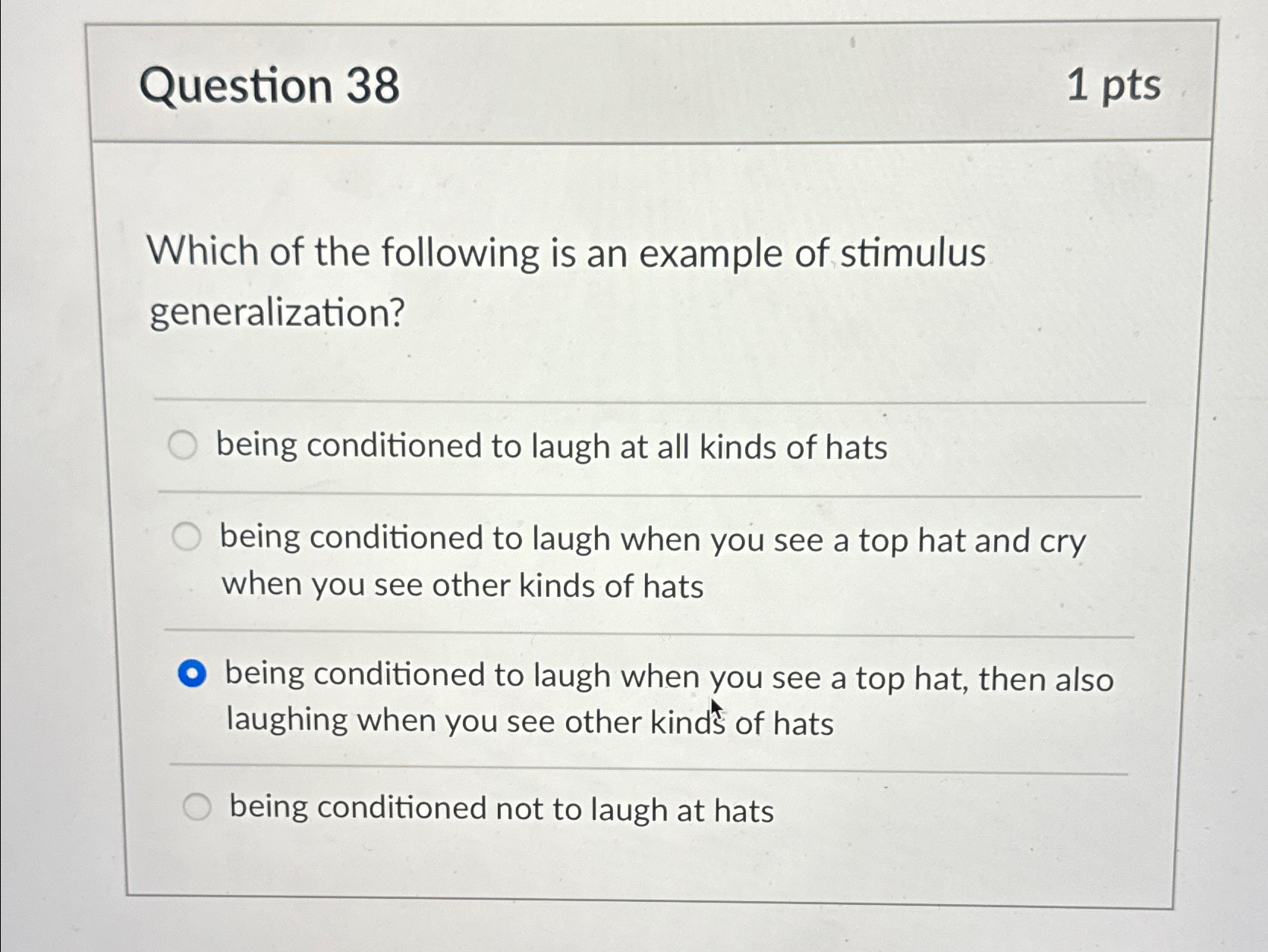 Solved Question 381ptsWhich of the following is an example | Chegg.com
