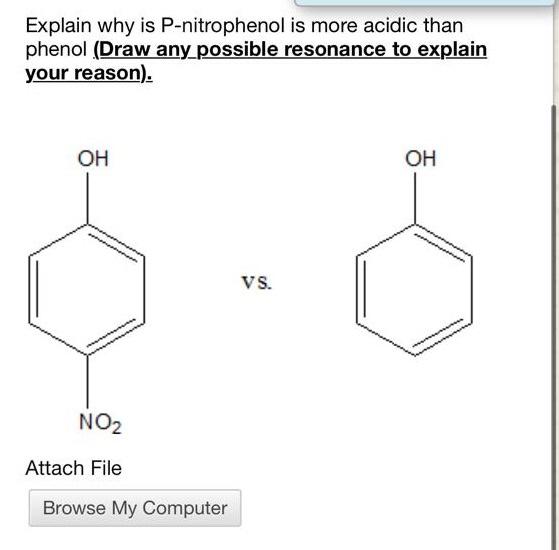 Solved Explain why is P-nitrophenol is more acidic than | Chegg.com