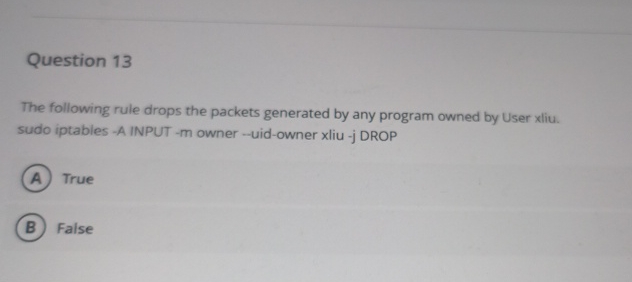 Solved Question 13The following rule drops the packets | Chegg.com Solved Question 13The following rule drops the packets | Chegg.com