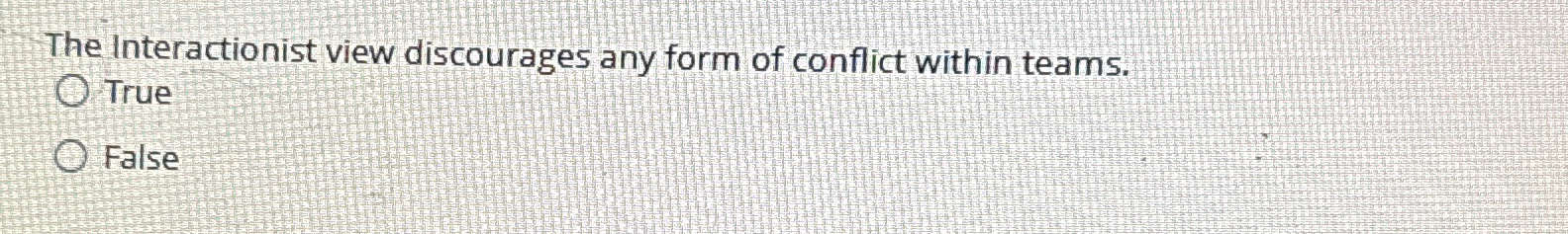 Solved The Interactionist view discourages any form of | Chegg.com