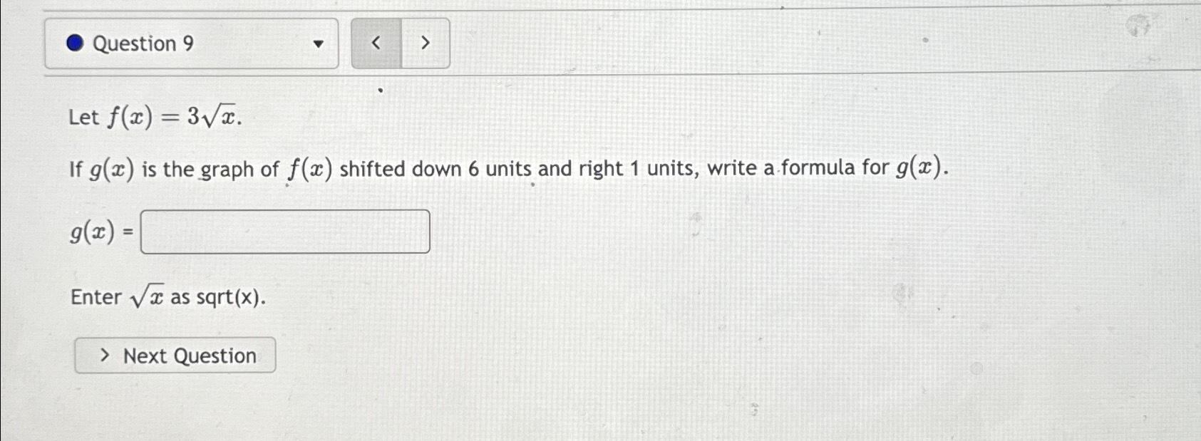 Solved Let F X 3x2 If G X ﻿is The Graph Of F X ﻿shifted