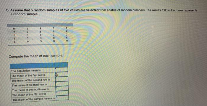 Solved Use Appendix B.4 is a table of random numbers that | Chegg.com