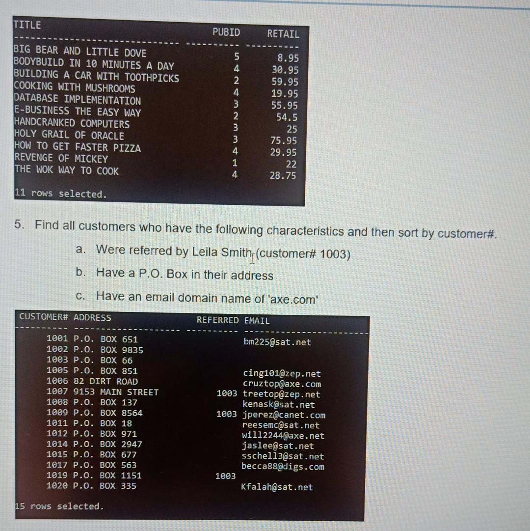 Solved Problem Set 1. Find all books in the computer | Chegg.com