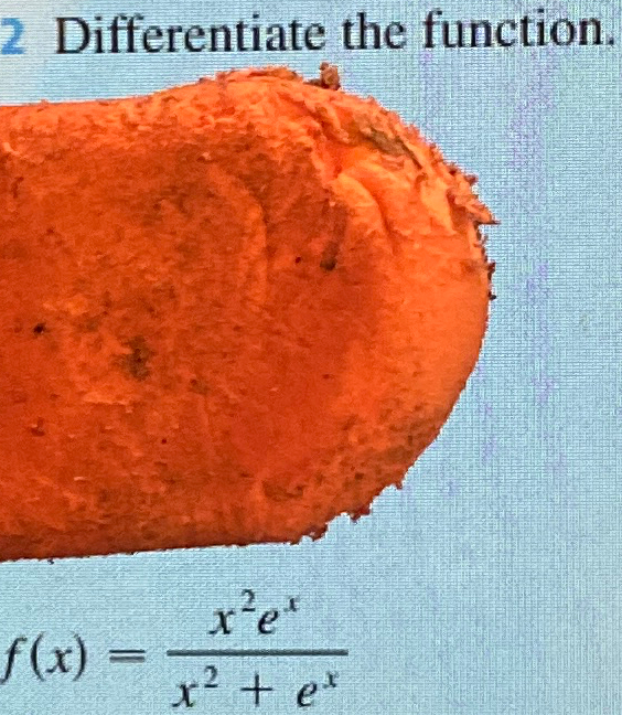 Solved Differentiate the function.f(x)=x2exx2+ex | Chegg.com