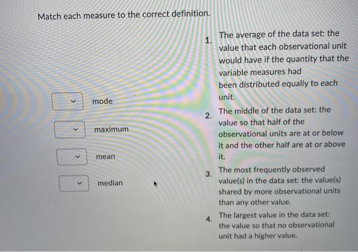 Solved Match each shape to the correct description. 1. | Chegg.com