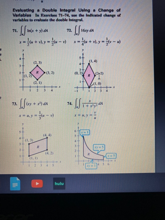 Solved Evaluating a Double Integral Using a Change of | Chegg.com