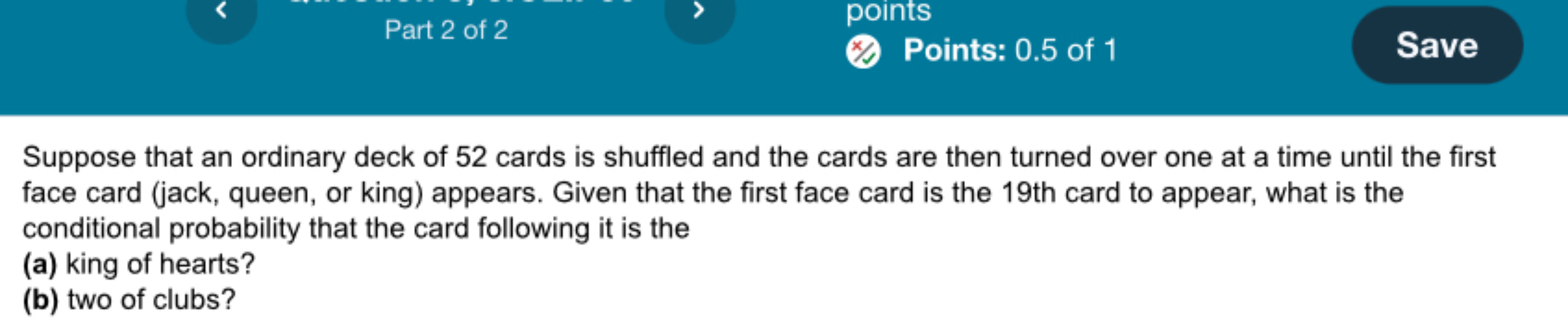 Solved Suppose that an ordinary deck of 52 ﻿cards is | Chegg.com