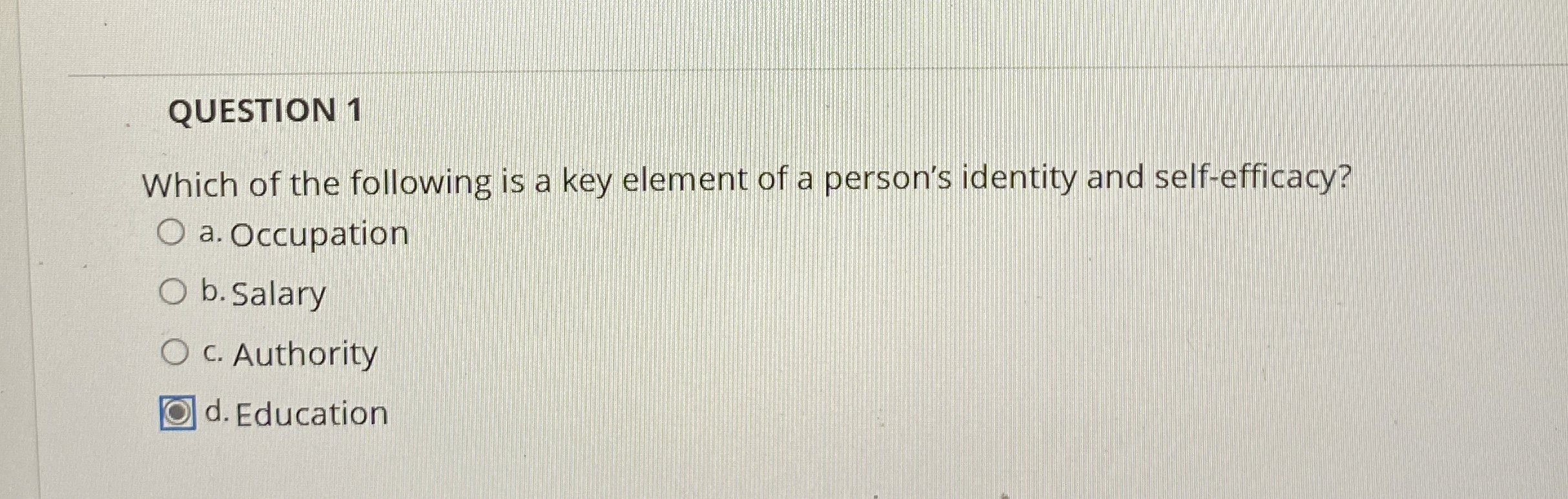 Solved QUESTION 1Which of the following is a key element of | Chegg.com