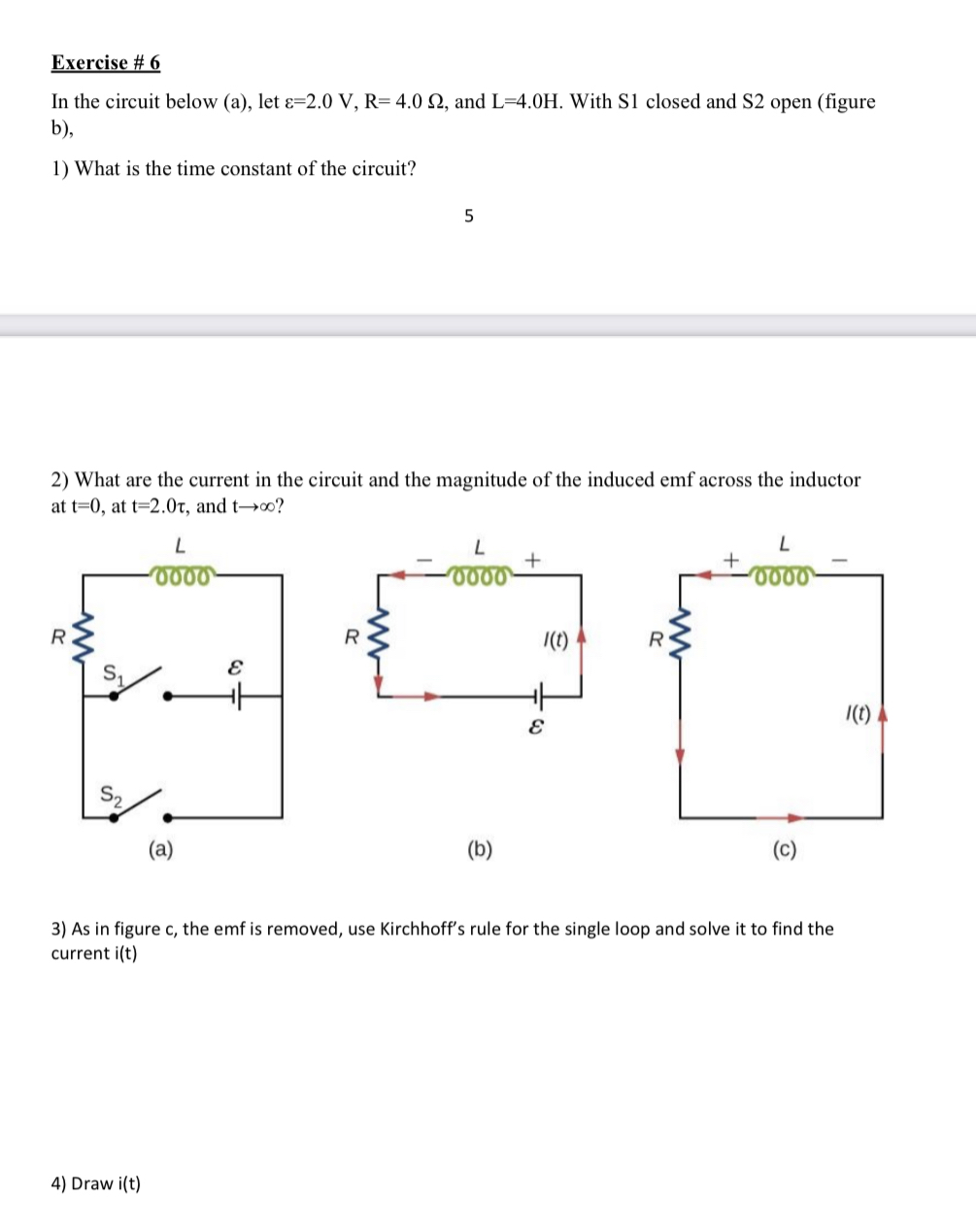 Solved Exercise # 6In the circuit below (a), ﻿let | Chegg.com