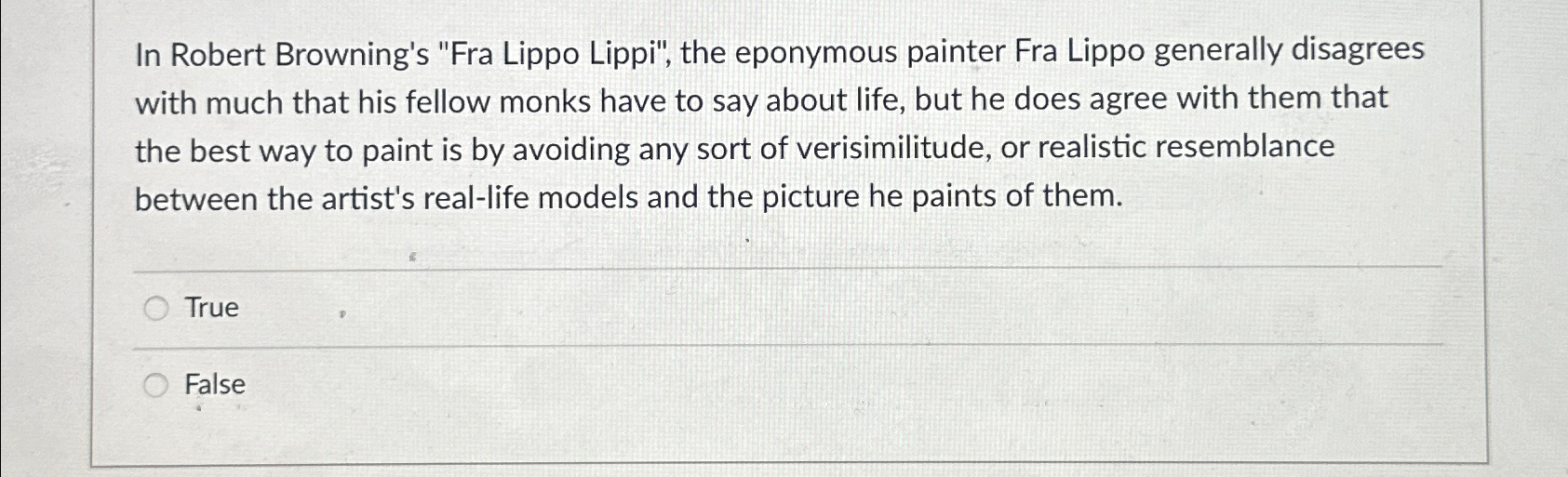 Solved In Robert Browning's "Fra Lippo Lippi", the eponymous | Chegg.com
