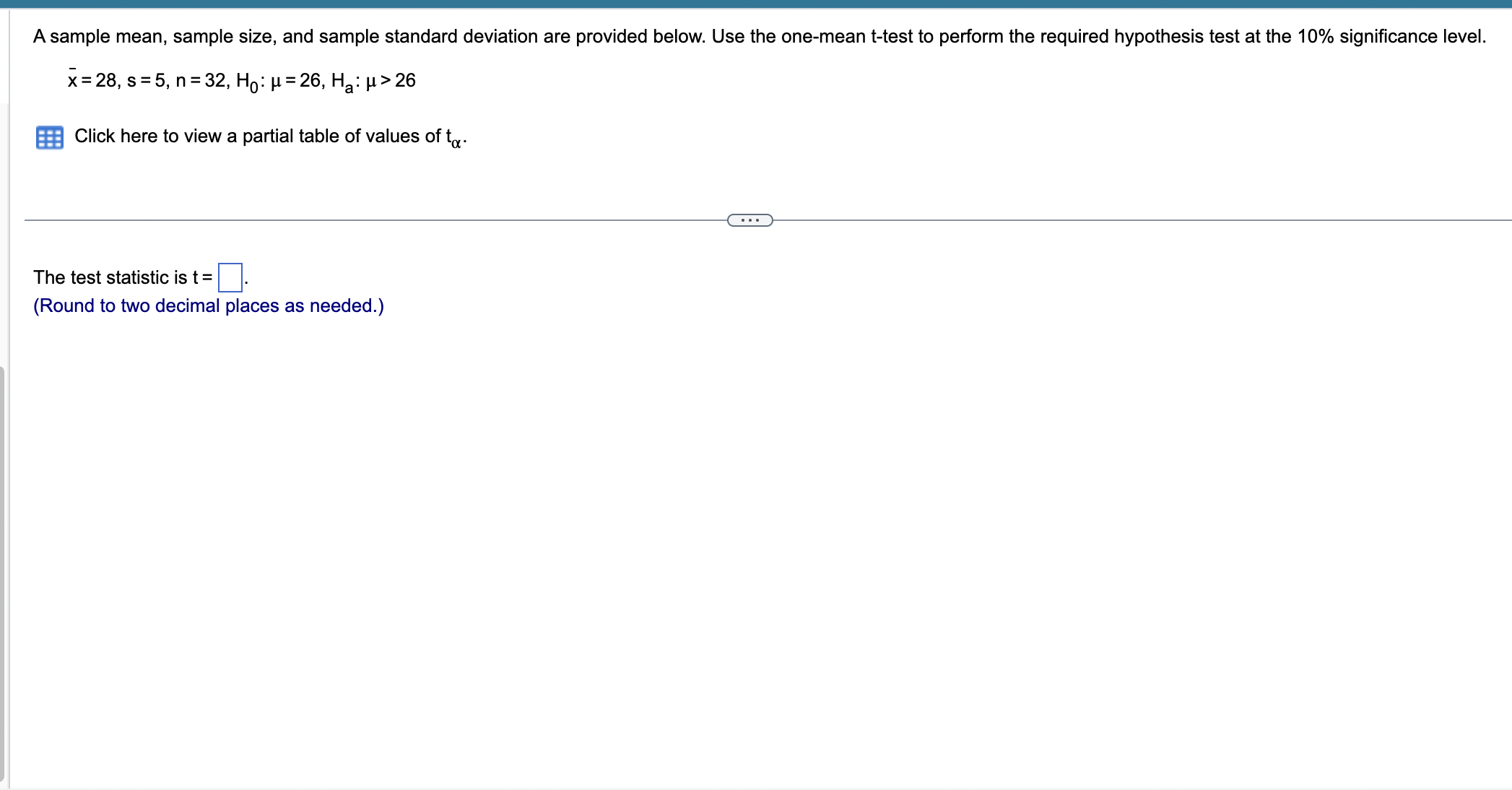 Solved A sample mean, sample size, and sample standard | Chegg.com
