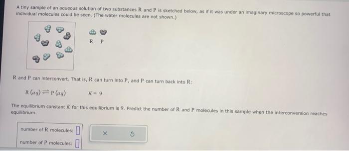 Solved A tiny sample of an aqueous solution of two | Chegg.com