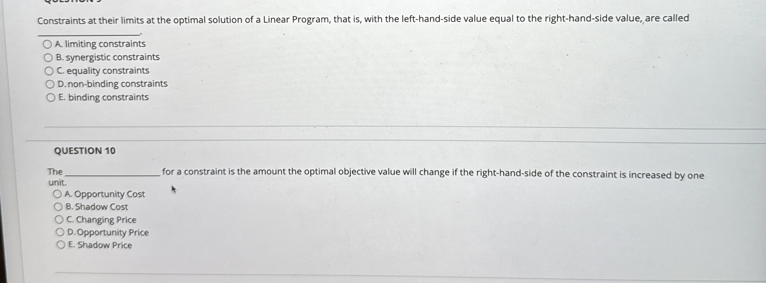 Solved Constraints at their limits at the optimal solution | Chegg.com