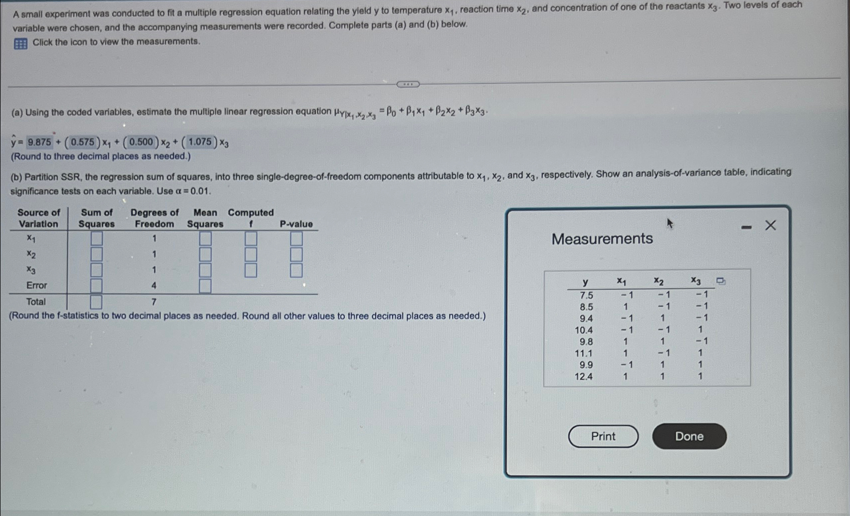 Solved variable were chosen, and the accompanying | Chegg.com