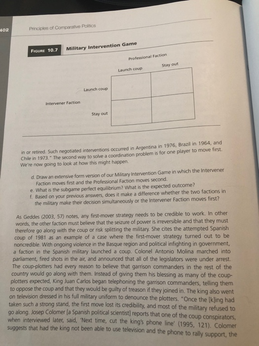 Solved 402 Principles of Comparative Politics FIGURE 10.7 | Chegg.com