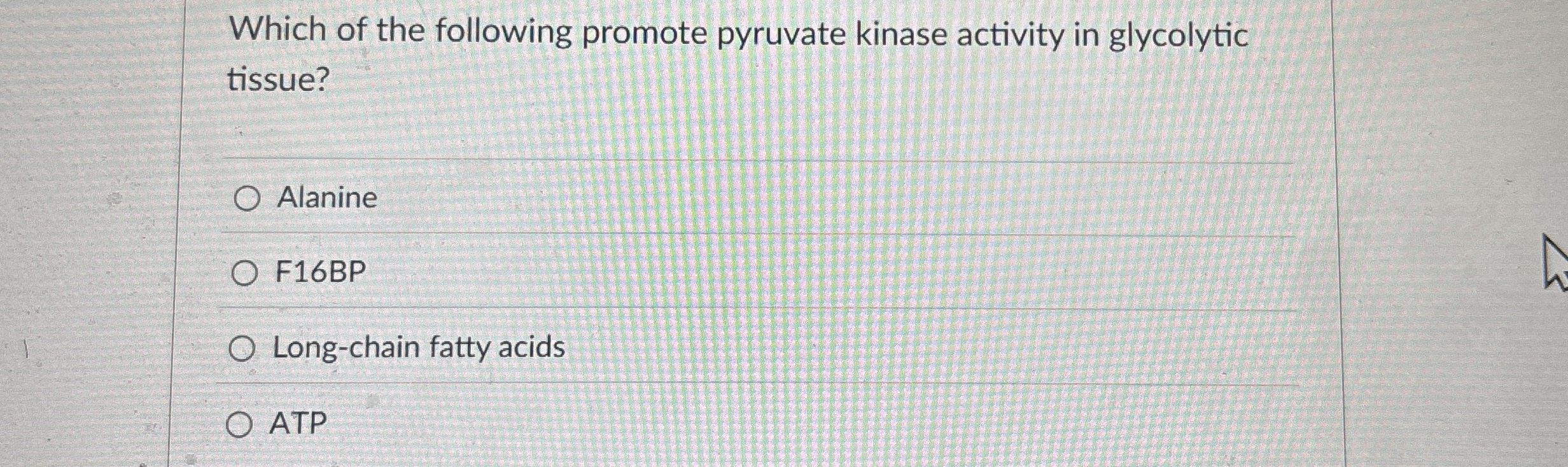 Which of the following promote pyruvate kinase | Chegg.com