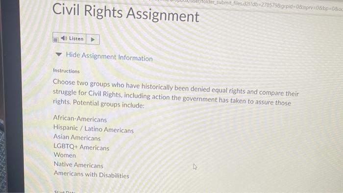 Hide Assignment Information Instructions Choose two | Chegg.com