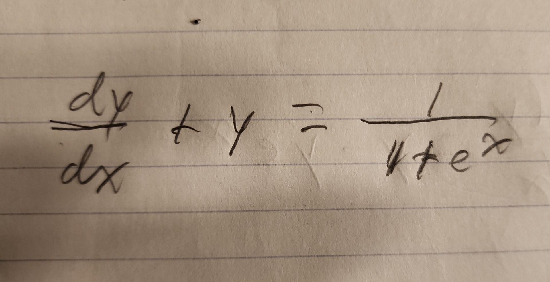 Solved dxdy+y=4+ex1 | Chegg.com