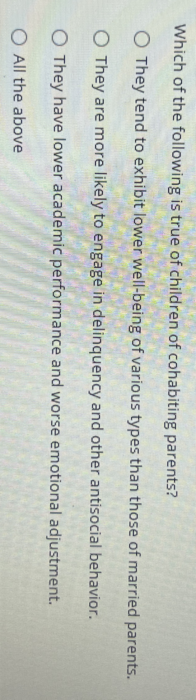 Solved Which of the following is true of children of | Chegg.com